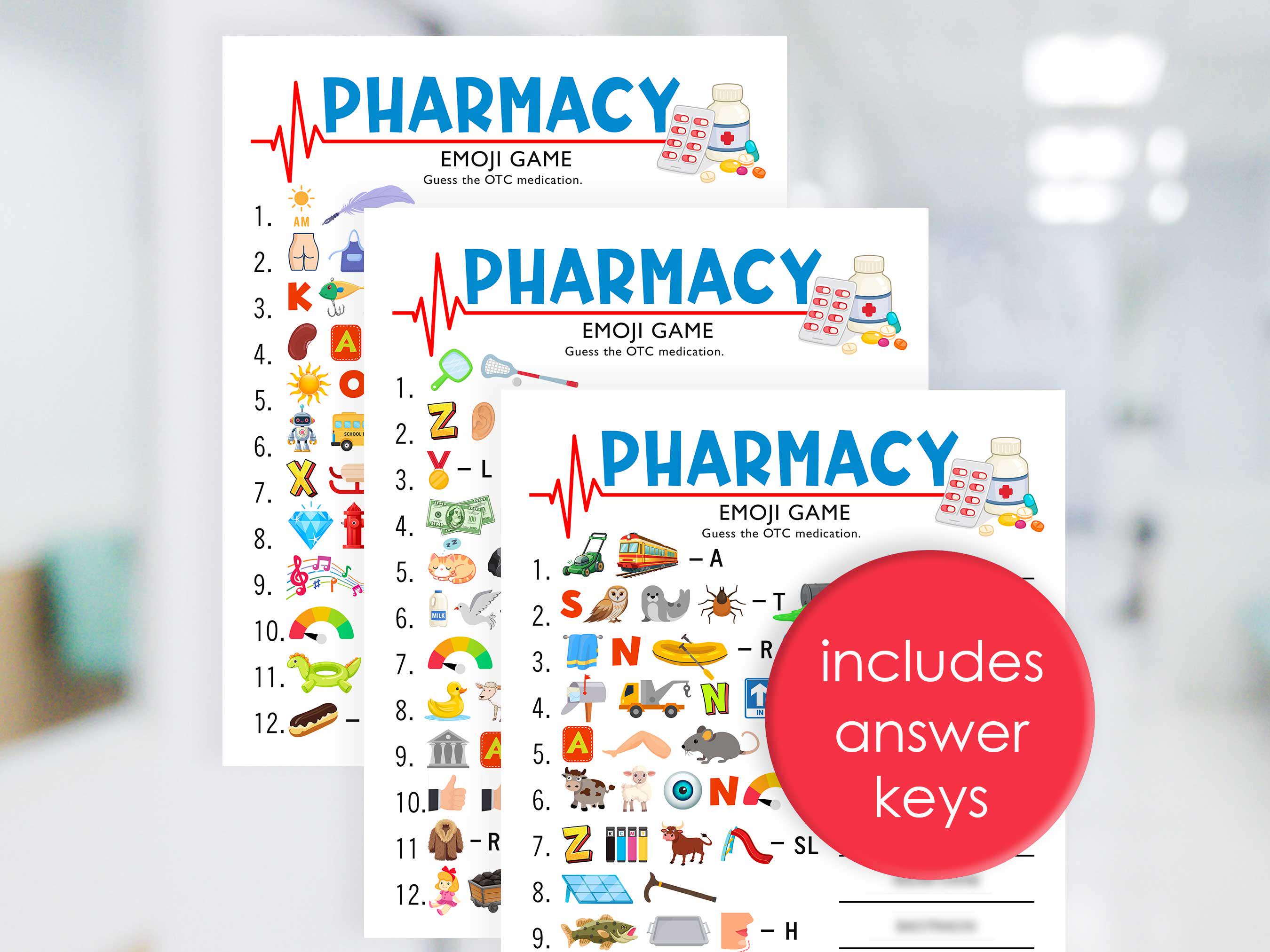 Pharmacy Game | Pharmacy Emoji Game | Healthcare Game | Medical Emoji ...