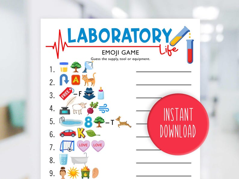 Lab Game Bundle | Lab Tests Emoji Game | Lab Game | Pathogens Emoji ...