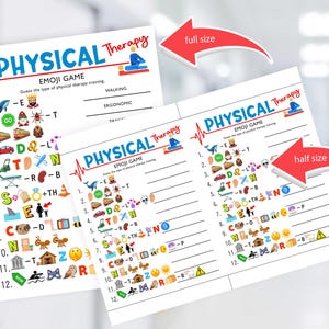 Physical Therapy Emoji Game | Physical Therapist Game | Physical ...