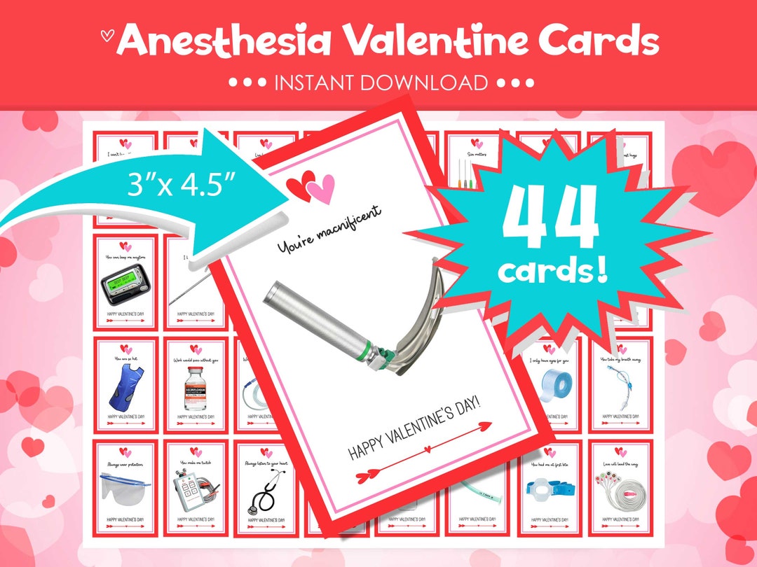 Anesthesia Valentine Cards - CRNA Valentine Cards - Anesthesiologist ...