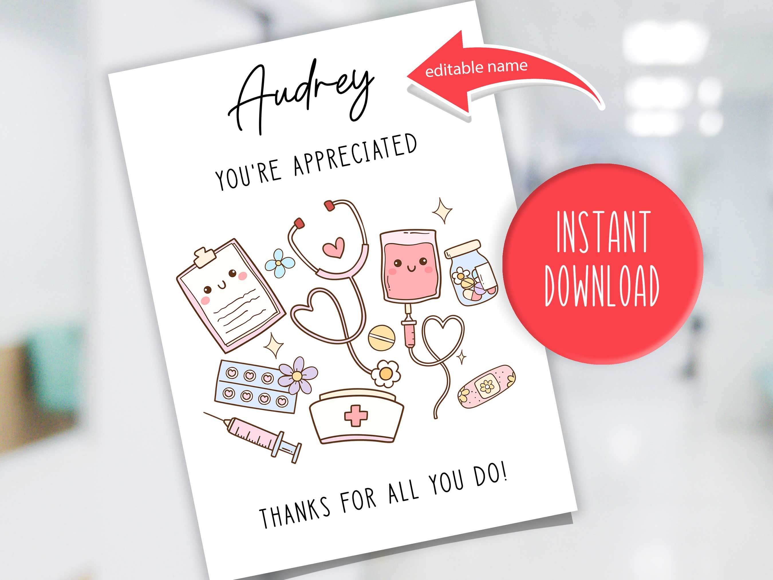 Nurses Week Card - Nurse Appreciation Card - Nurse Thank You Card ...