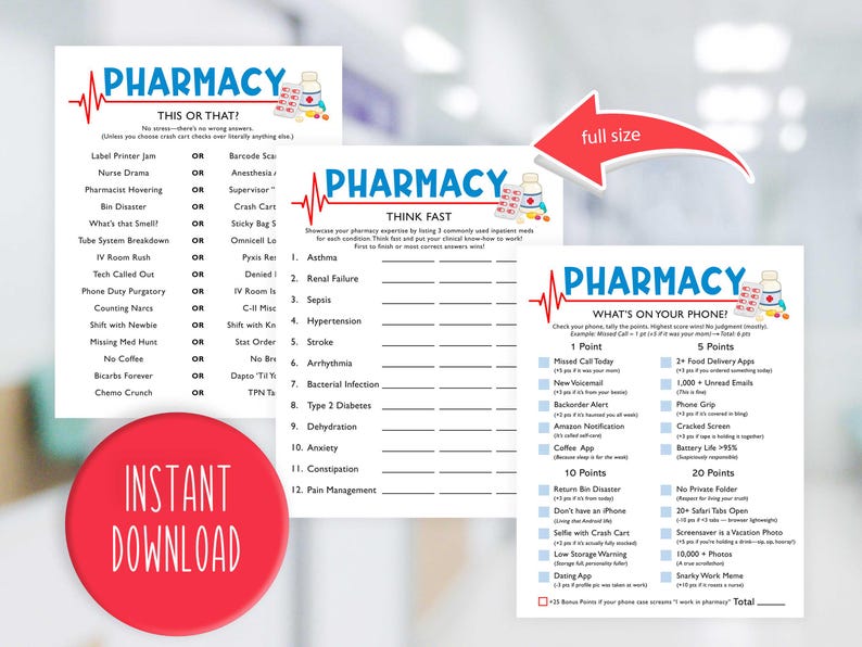Hospital Pharmacy Game Bundle | Pharmacy Game | Pharmacy Tech Game ...
