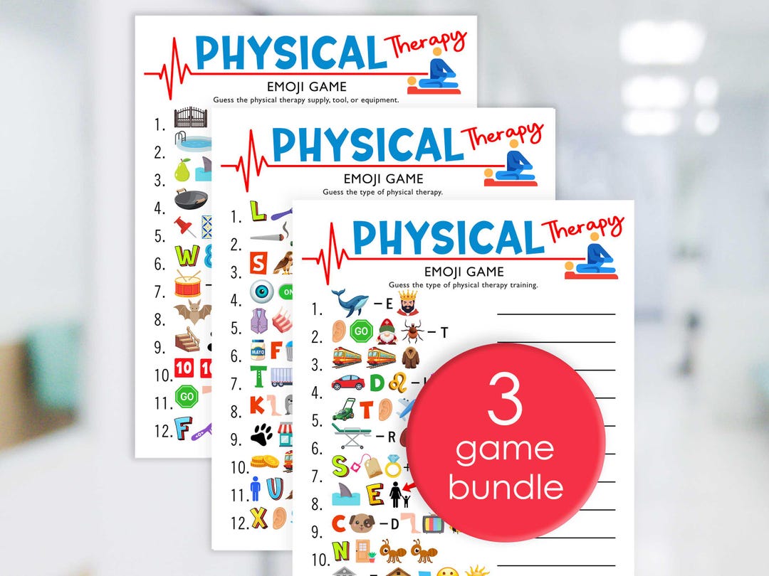 Physical Therapy Emoji Game | Printable Physical Therapy Game ...