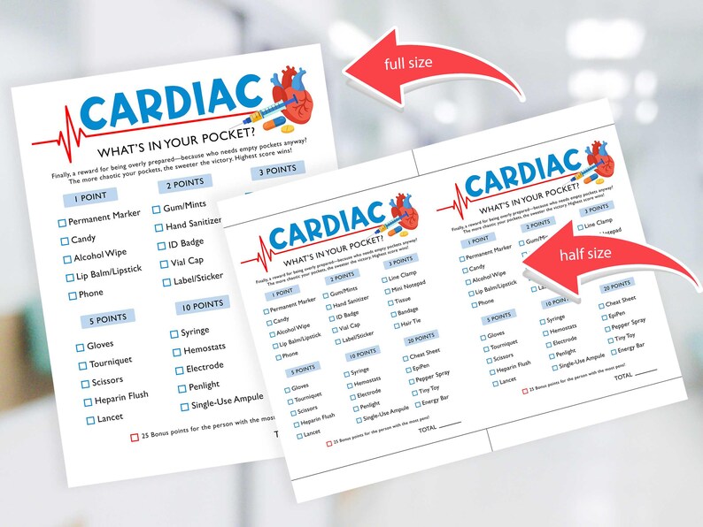 Cardiovascular What's in Your Pocket Game | Cardiology Pocket Game ...