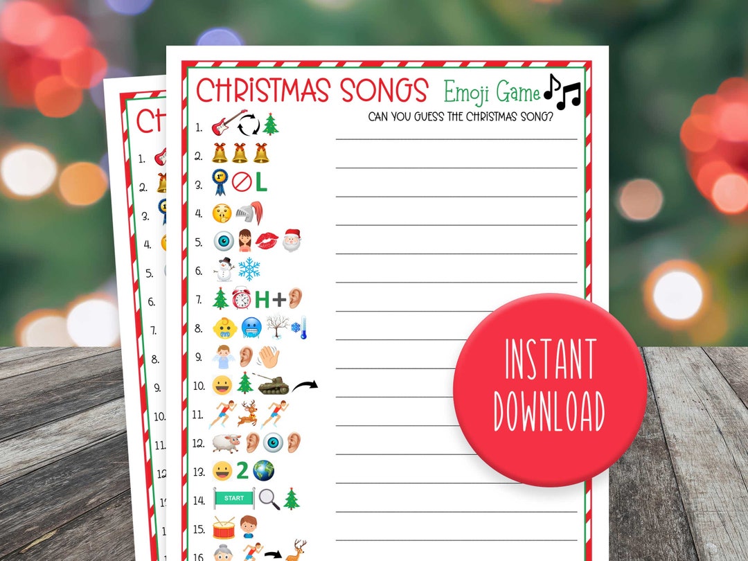 Christmas Songs Emoji Game Guess the Christmas Song Christmas Song Game ...
