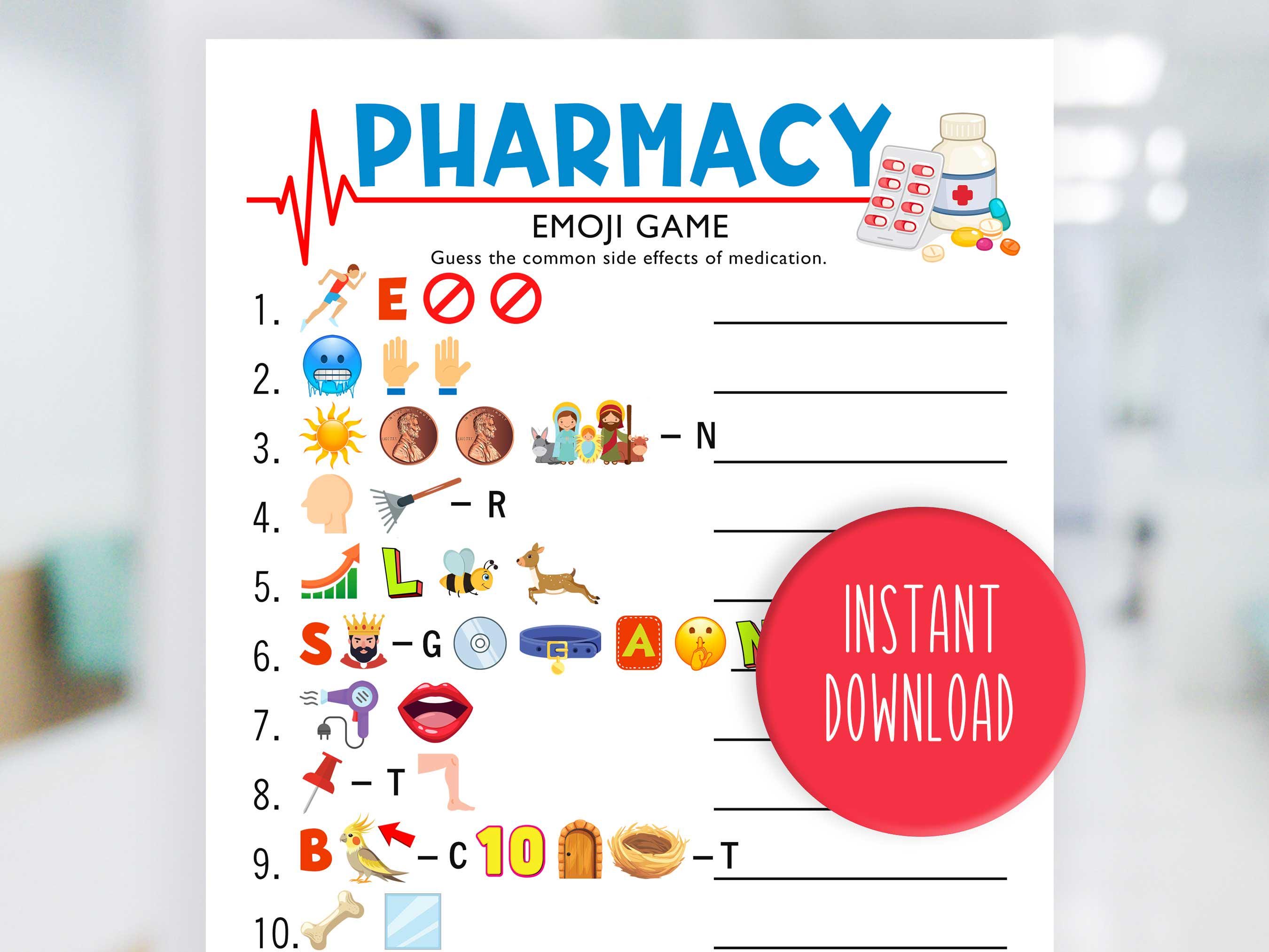 Pharmacy Game | Pharmacy Emoji Game | Healthcare Game | Medical Emoji ...