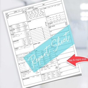 Nurse Brain - Nurse Report Sheet -detailed Med Surg Report Sheet - Tele ...