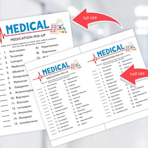 Medication Match Game | Medication Game | Pharmacy Student Game ...