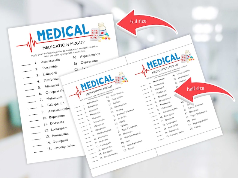 Medication Match Game | Medication Game | Pharmacy Student Game ...