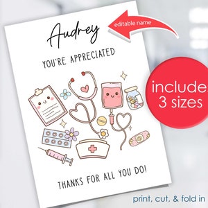 Nurses Week Card - Nurse Appreciation Card - Nurse Thank You Card ...