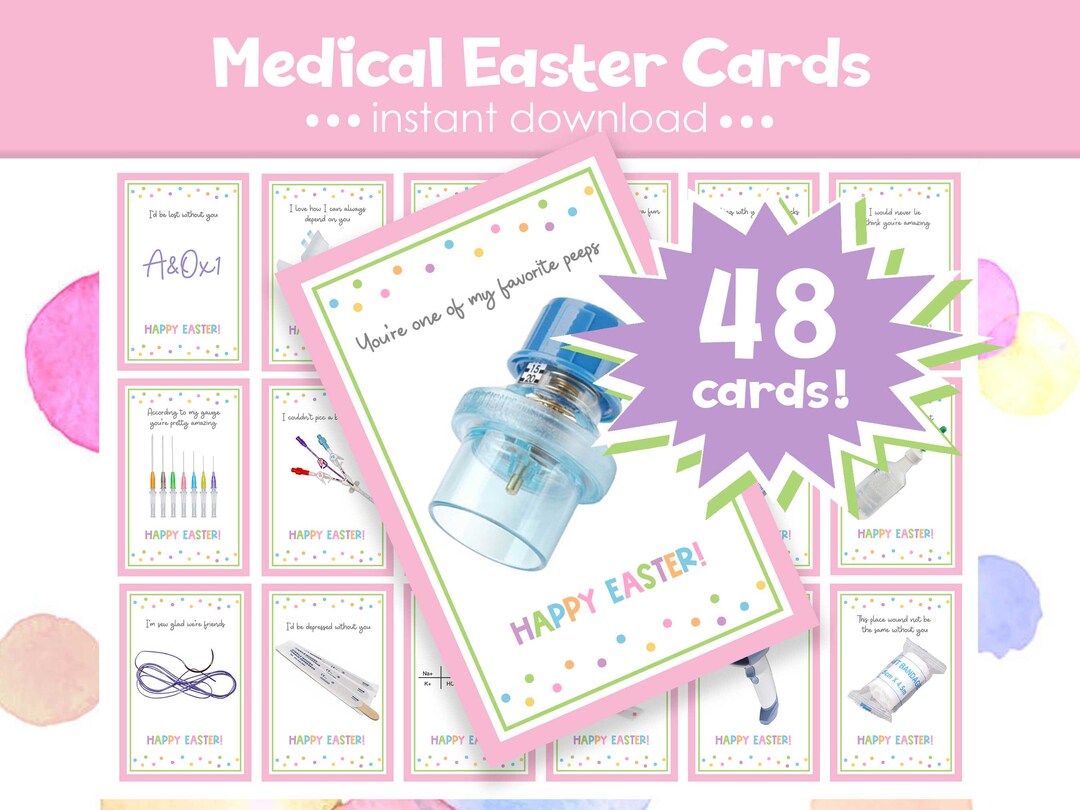 Nurse Easter Card - Easter Card for Nurse - Medical Easter Card - Funny ...