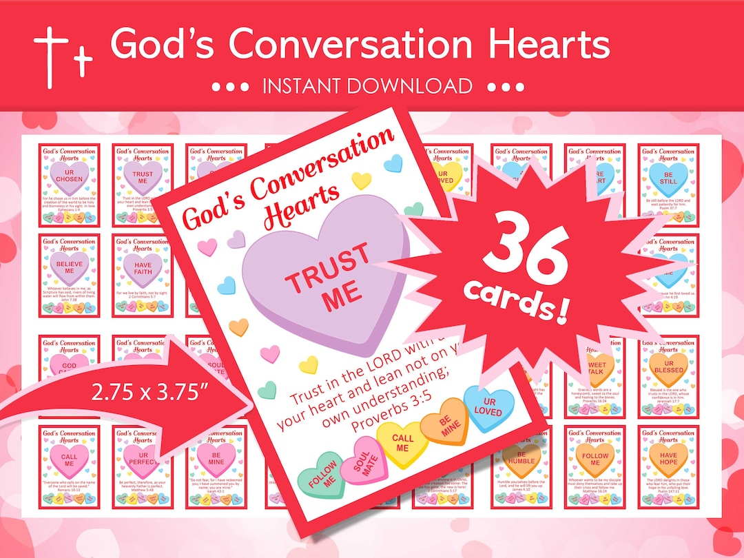 God's Conversation Hearts Conversation Hearts Valentine Cards ...
