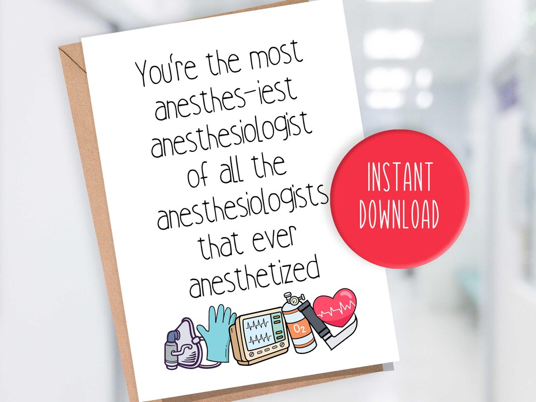Anesthesiologist Card - Anesthesiologist Appreciation Card ...