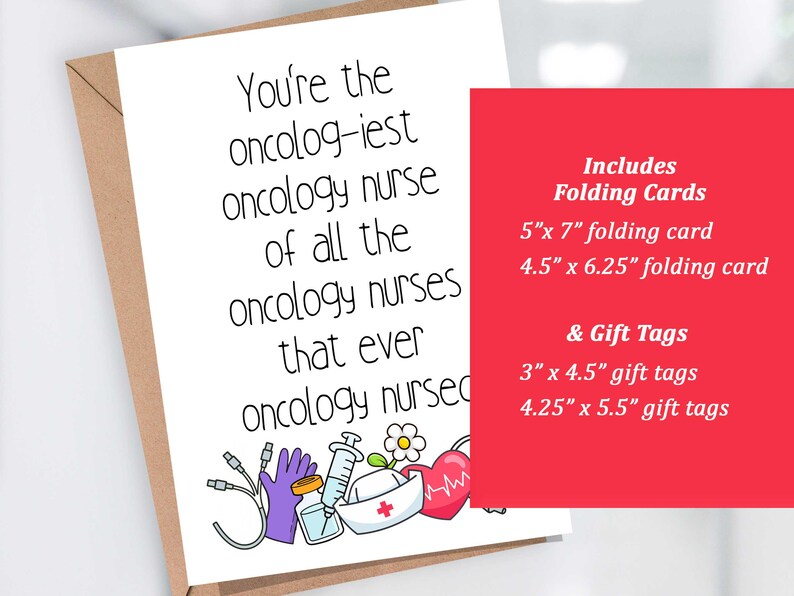 Oncology Nurse Card - Oncology Nurse Thank You Card - Oncology Nurse ...