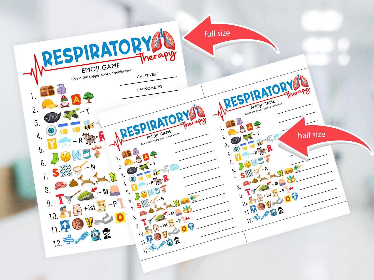 Respiratory Therapy Game | Supplies Emoji Game | Respiratory Therapist ...