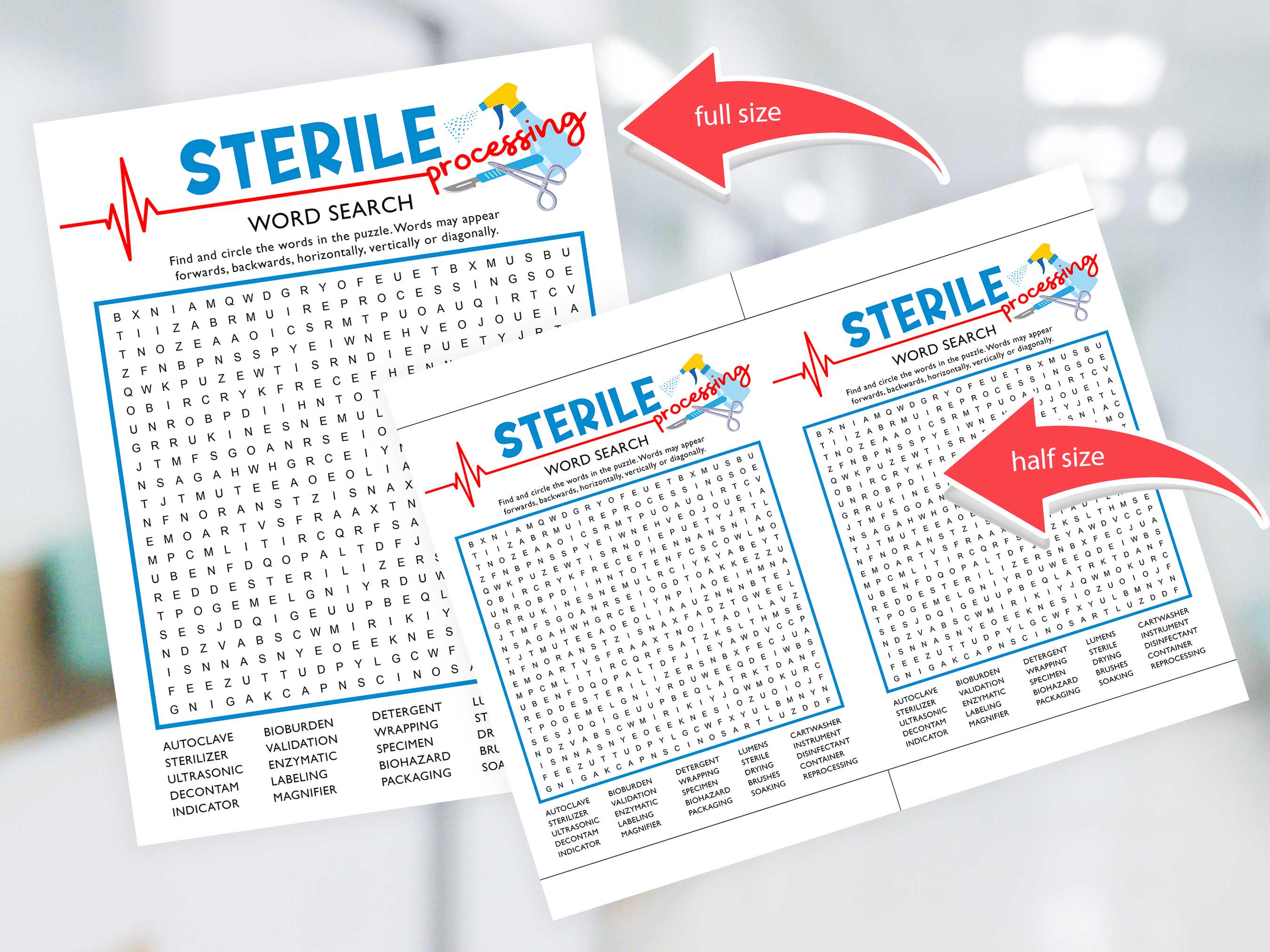 SPD Word Search | SPD Word Puzzle | Sterile Processor Word Search ...