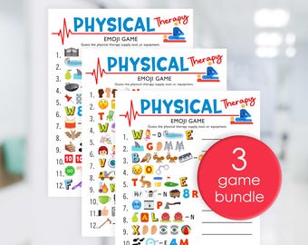 Physical Therapy Emoji Game | Physical Therapist Game | Physical ...