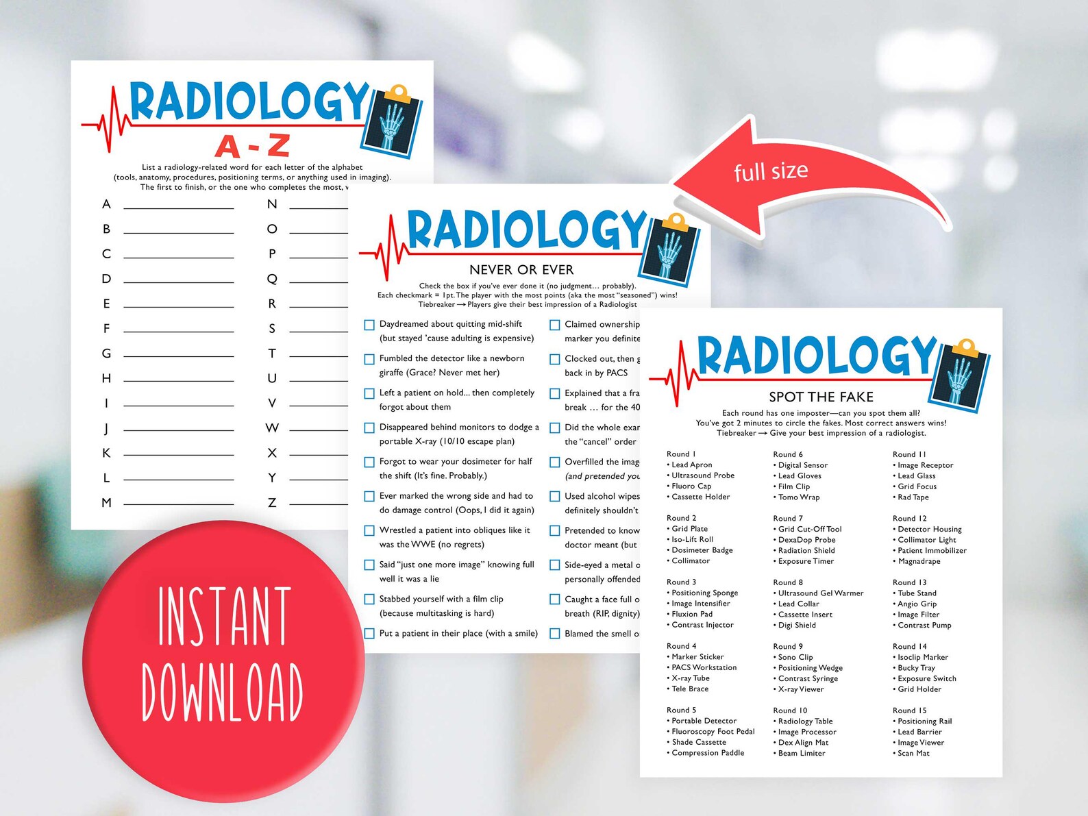 Radiology Game Bundle | Radiology Game | Rad Tech Game | Rad Tech ...