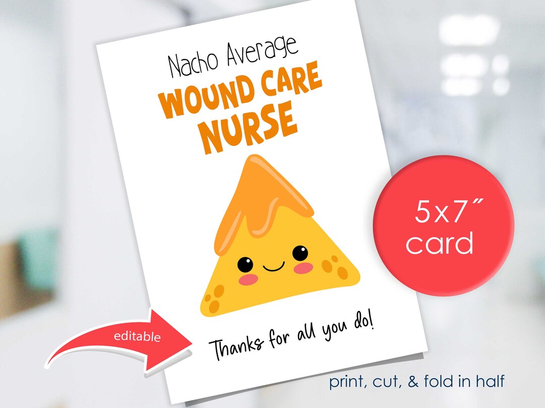 Wound Care Nurse Appreciation Card - Wound Care Nurse Card - Wound Care ...