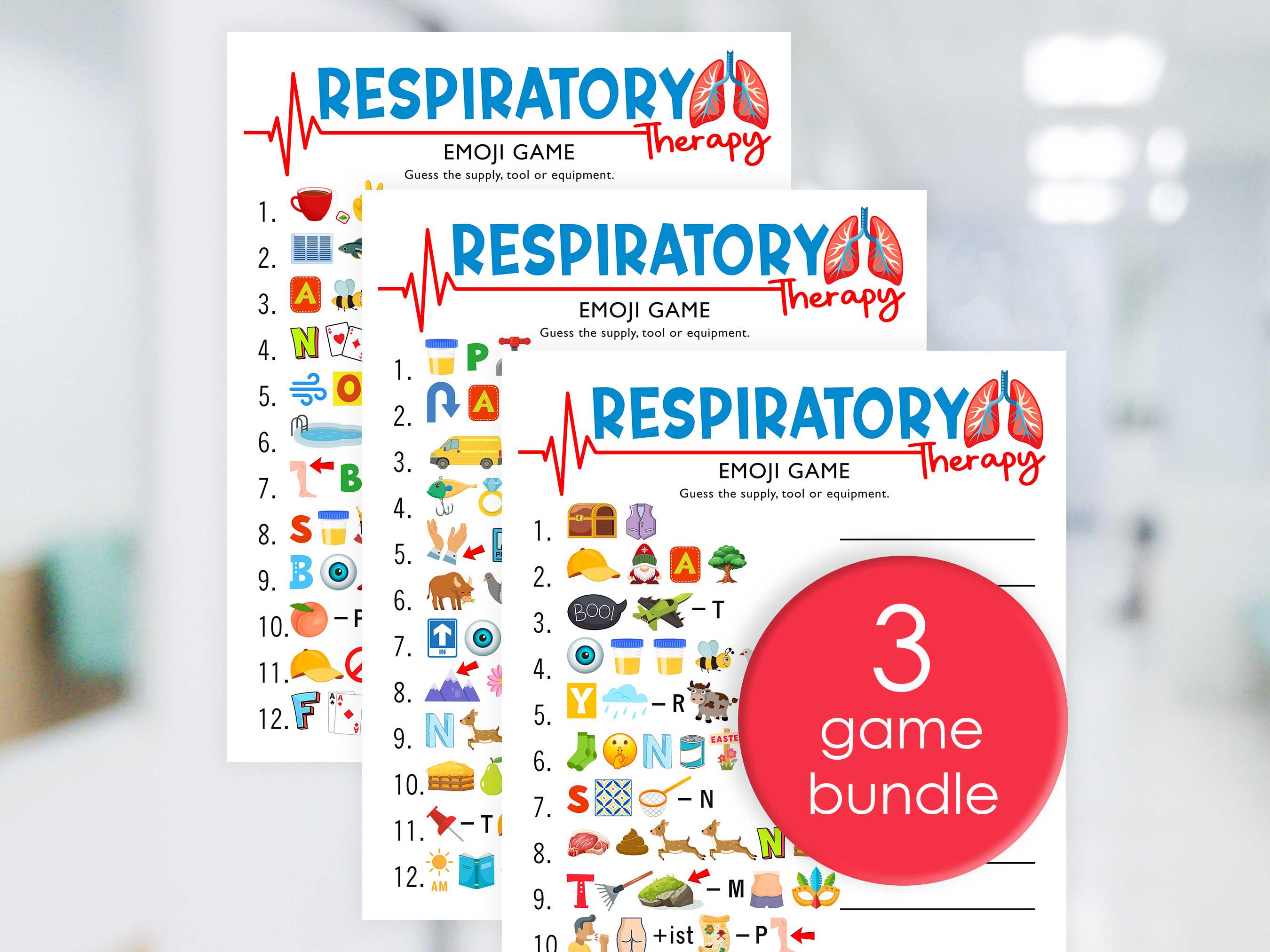 Respiratory Therapy Emoji Game - RT Supplies Emoji Game - Respiratory ...