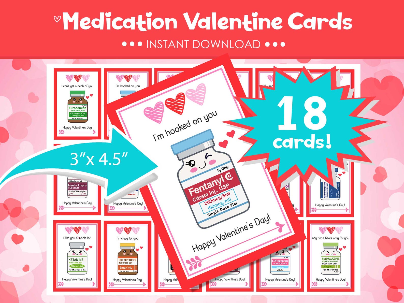 Medication Valentine Cards - Medical Valentine Cards - Healthcare ...