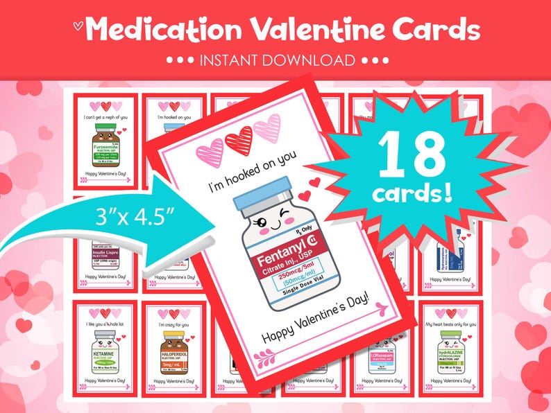 Medication Valentine Cards - Medical Valentine Cards - Healthcare ...