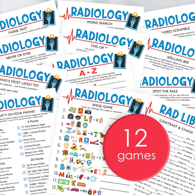 Radiology Week Games - Etsy