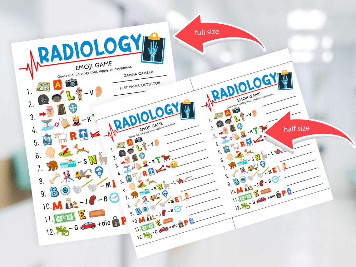 Radiology Emoji Game | Rad Tech Game | Radiology Game | Rad Tech ...