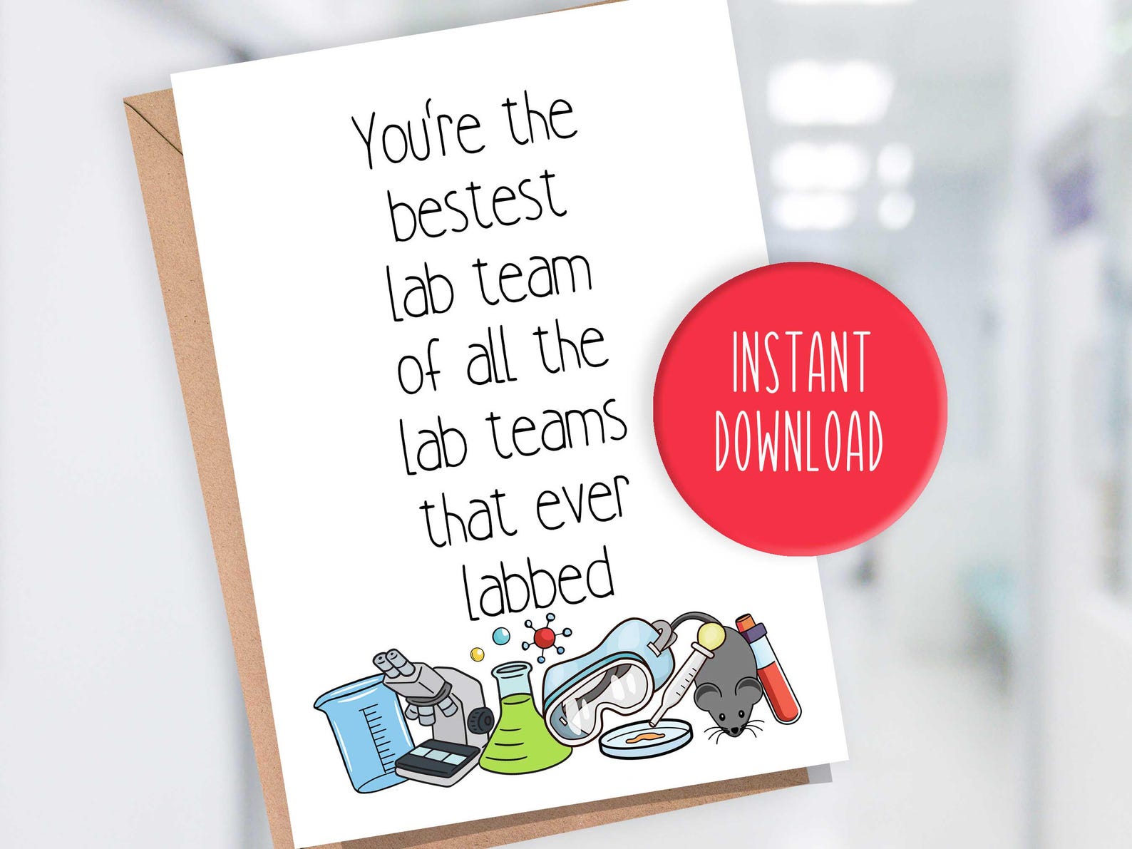 Lab Tech Card - Lab Scientist Card - Lab Technician Card - Lab Tech ...