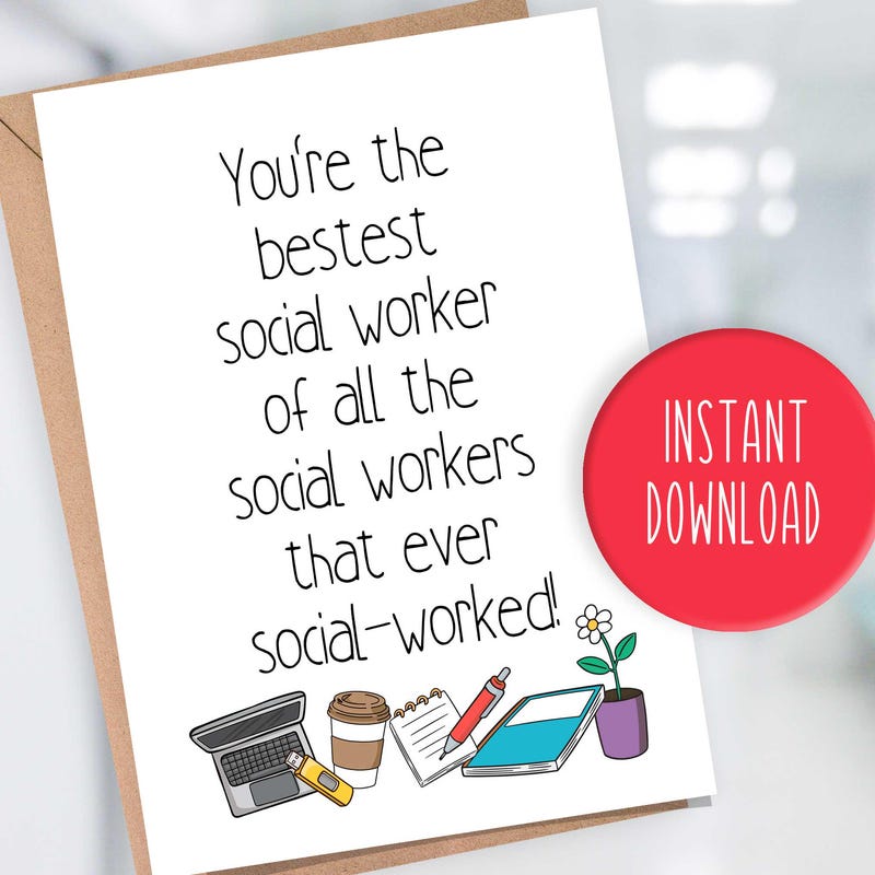 Social Worker Greeting Card - Etsy