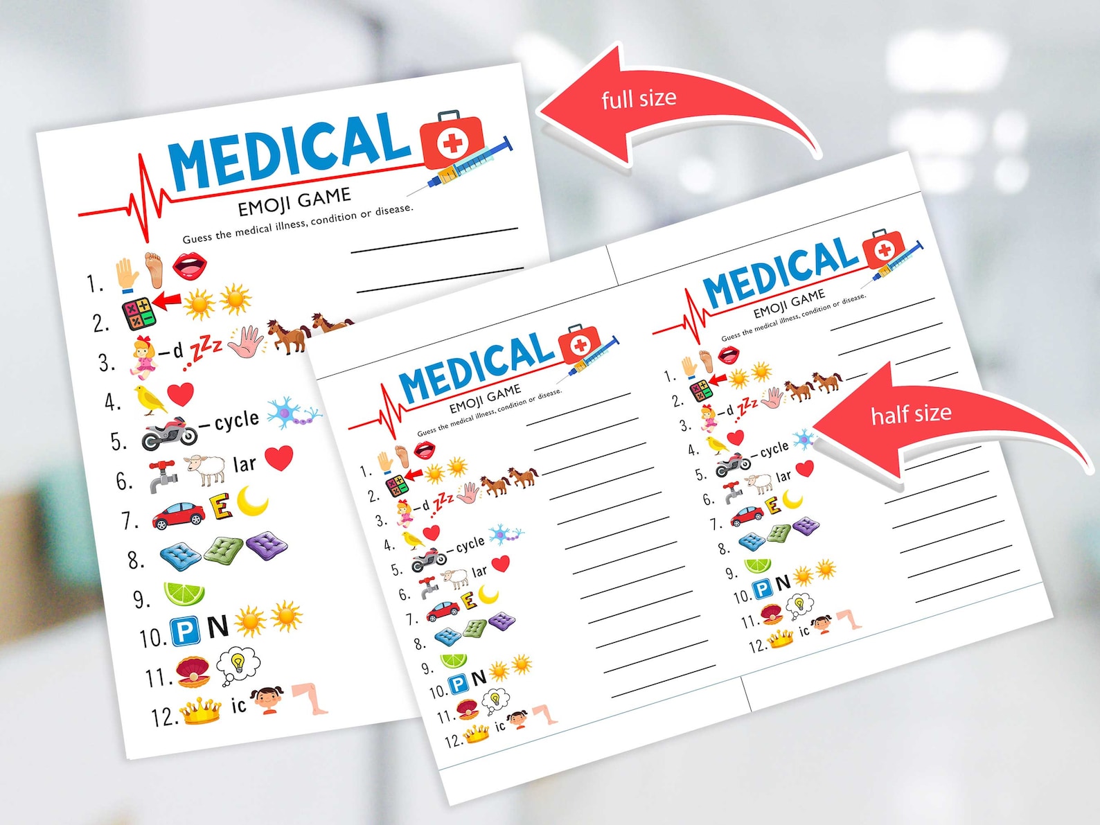 Medical Emoji Game - Disease Emoji Game - Healthcare Emoji Game ...