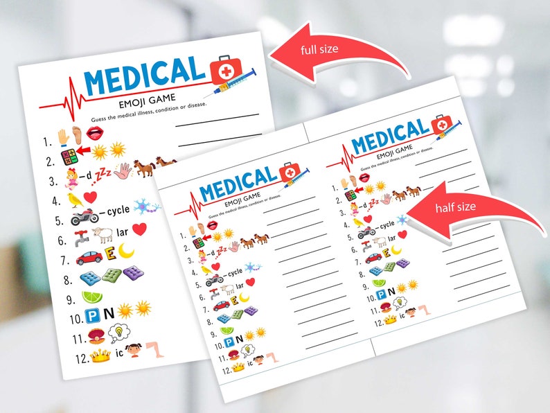 Medical Emoji Game - Disease Emoji Game - Healthcare Emoji Game ...