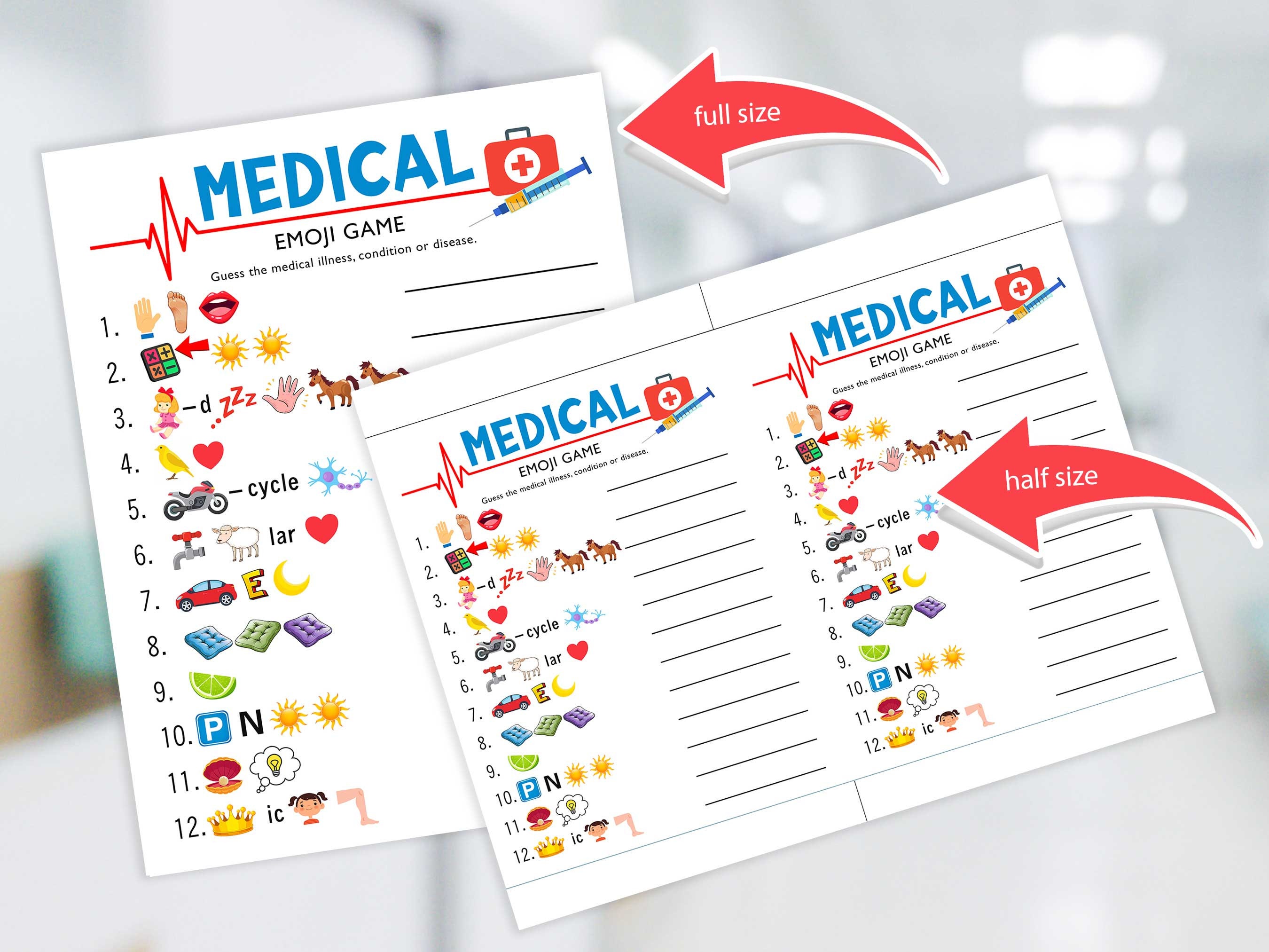 Medical Emoji Game - Disease Emoji Game - Healthcare Emoji Game ...