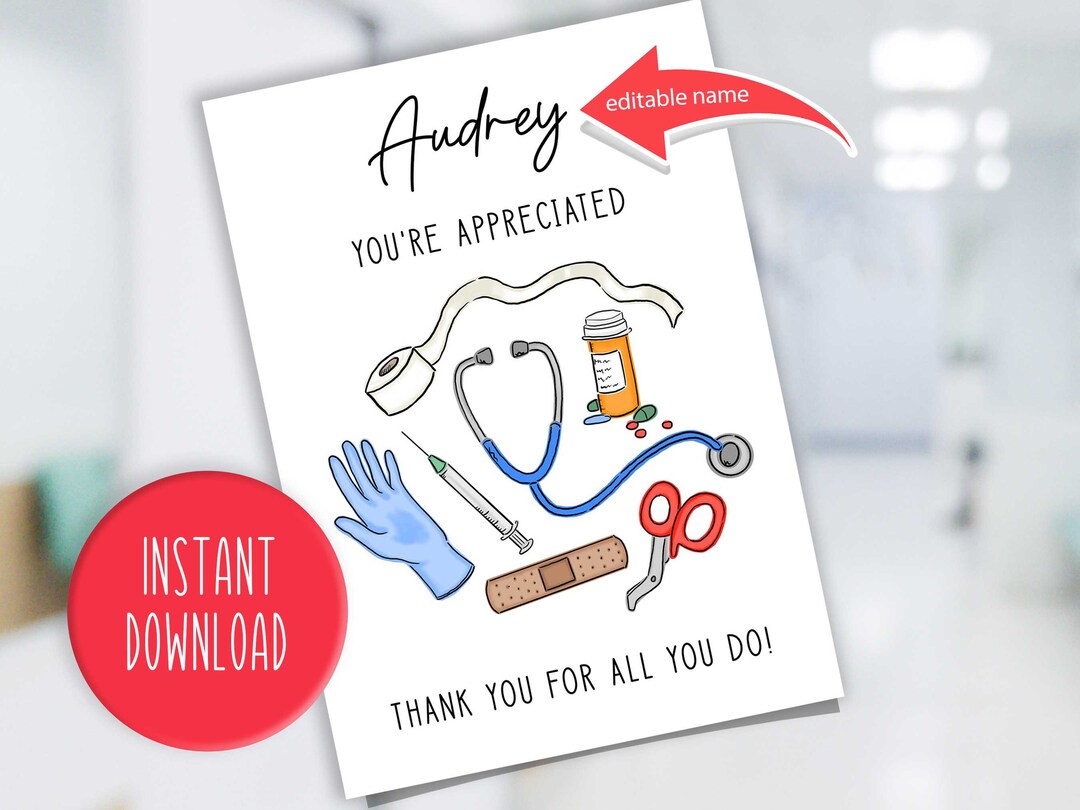 Nurses Week Card - Nurse Appreciation Card - Nurse Thank You Card ...