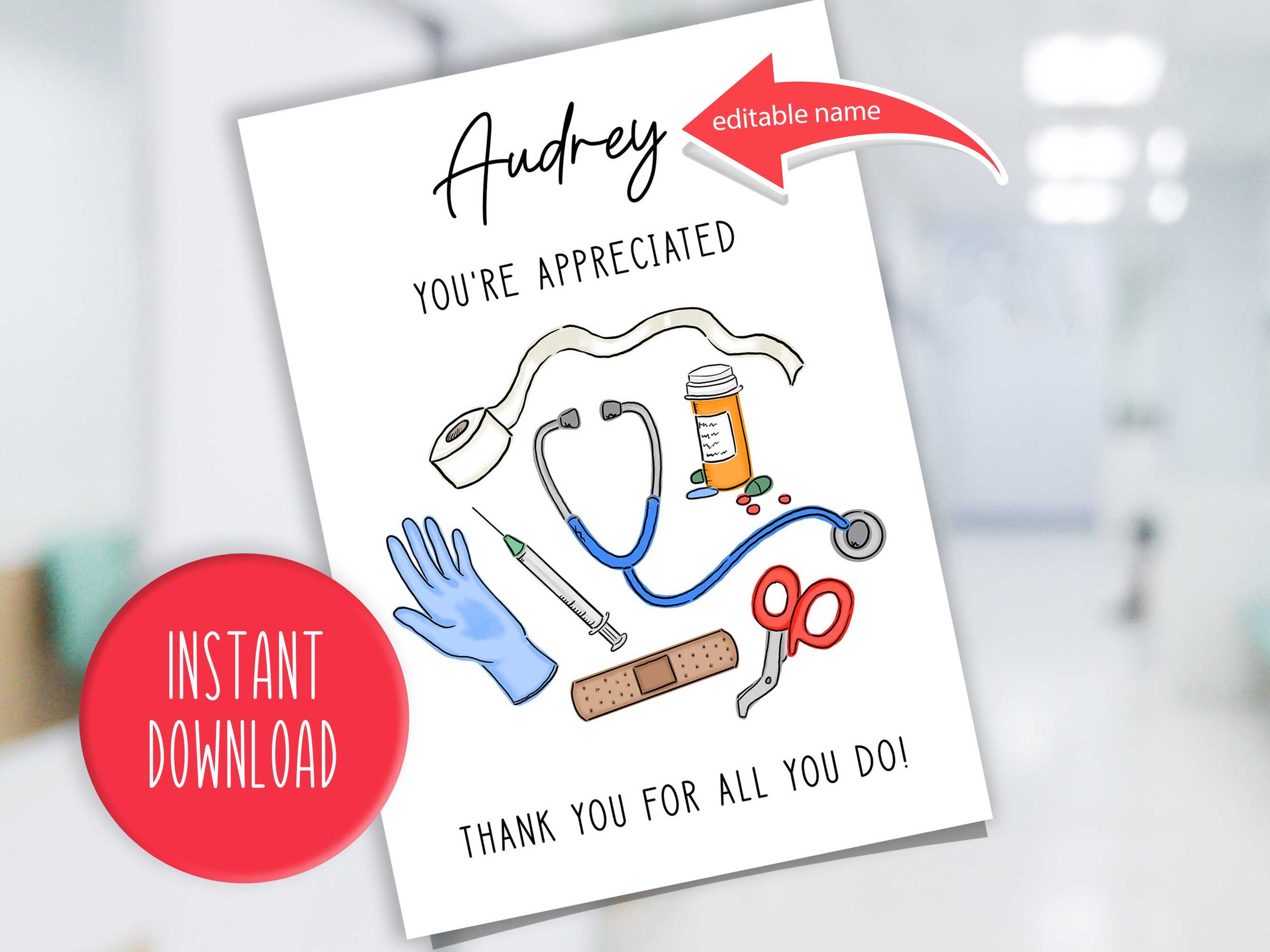 Nurses Week Card - Nurse Appreciation Card - Nurse Thank You Card ...