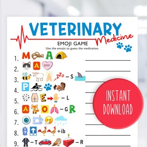 Veterinary Medication Game | Vet Tech Game | Vet Tech Icebreaker | Vet ...