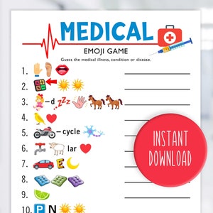 Medical Emoji Game - Disease Emoji Game - Healthcare Emoji Game ...