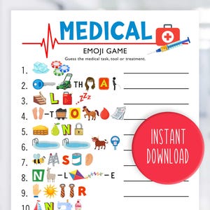 Medical Emoji Game | Disease Emoji Game | Healthcare Emoji Game ...