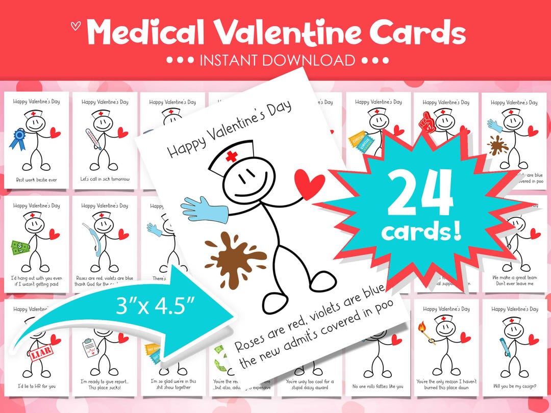 Nurse Valentine Cards - Medical Valentine Cards - Healthcare Valentine ...