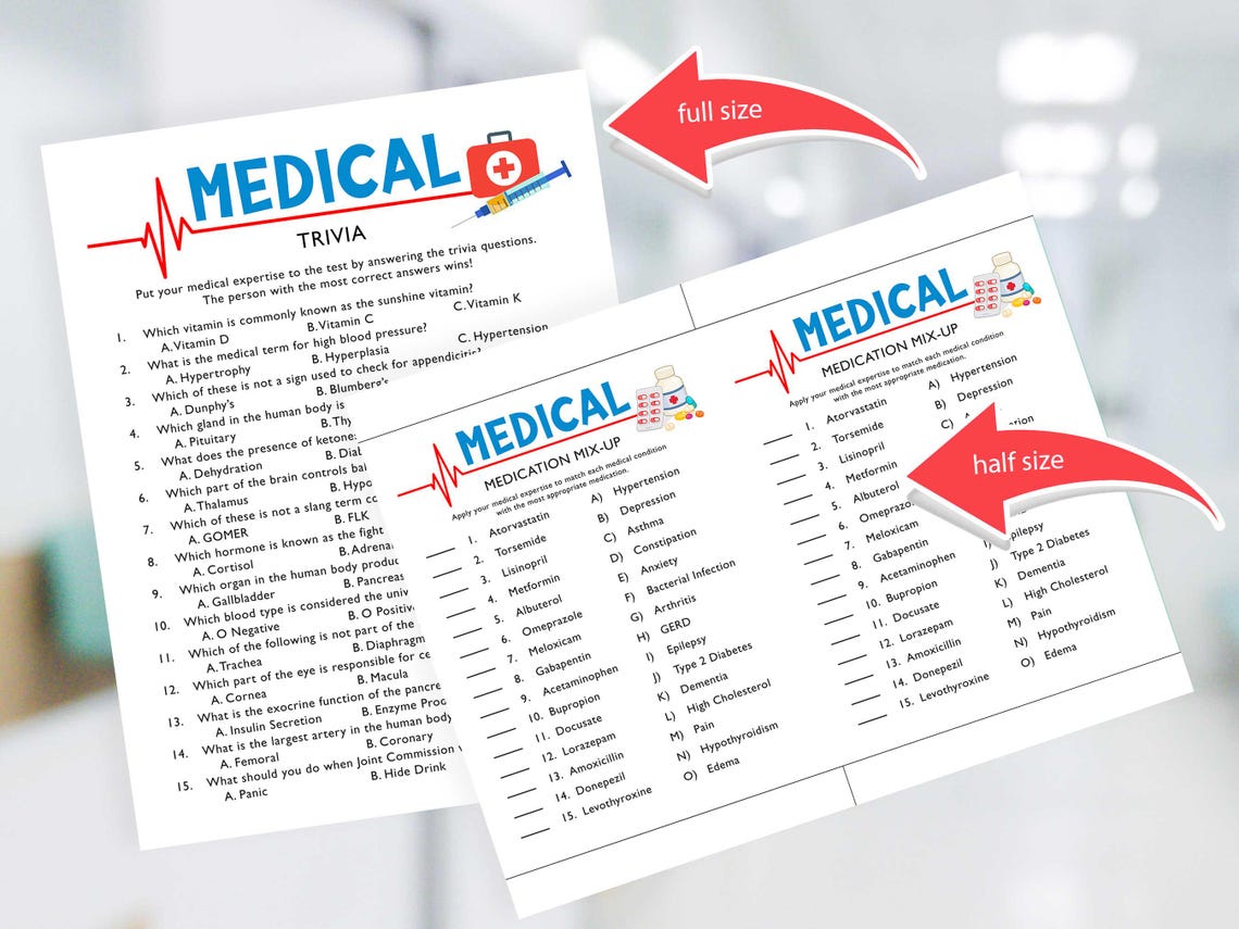 Medical Trivia Game | Nurse Trivia Game | Healthcare Game | Nurses Week ...