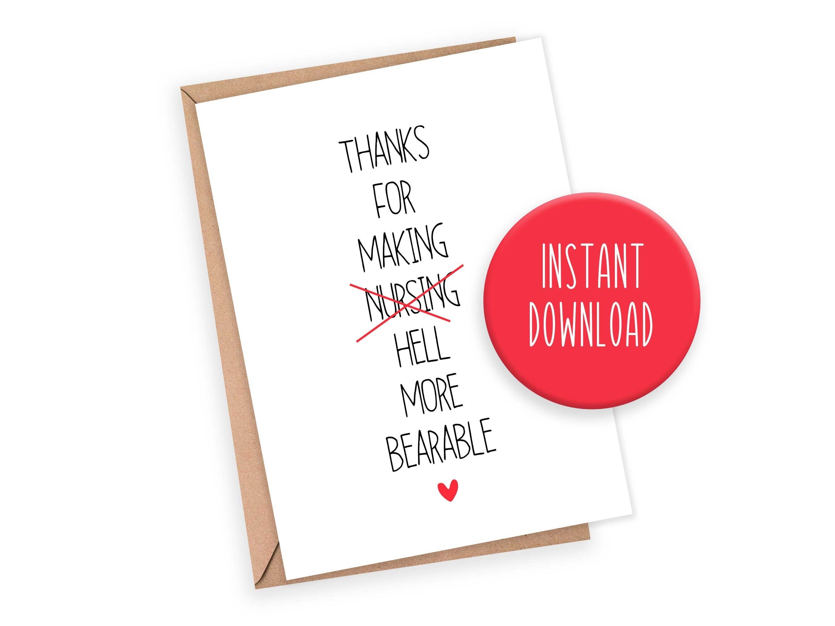 Nurses Week Card Nurse Thank You Card Nurse Appreciation Card Nurse ...