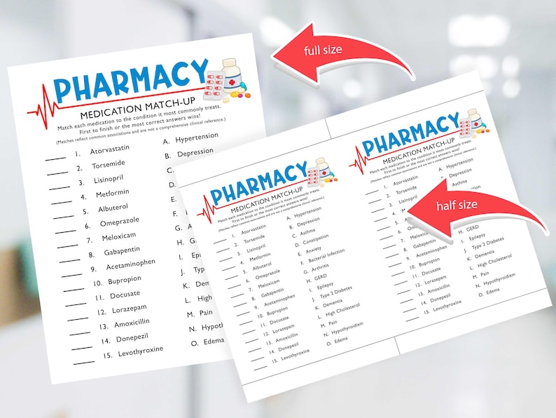 Medication Matching Game | Pharmacy Game | Pharmacy Tech Game ...