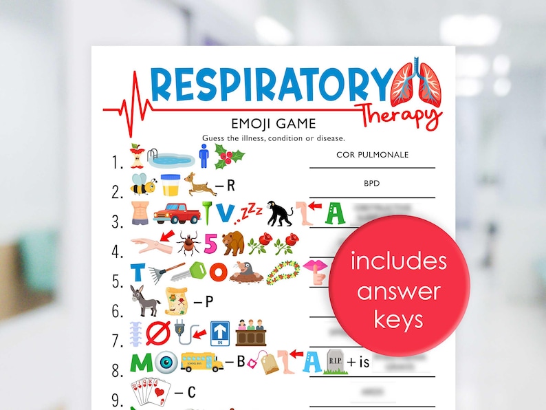 Respiratory Therapy Game | Disease Emoji Game | Respiratory Therapist ...