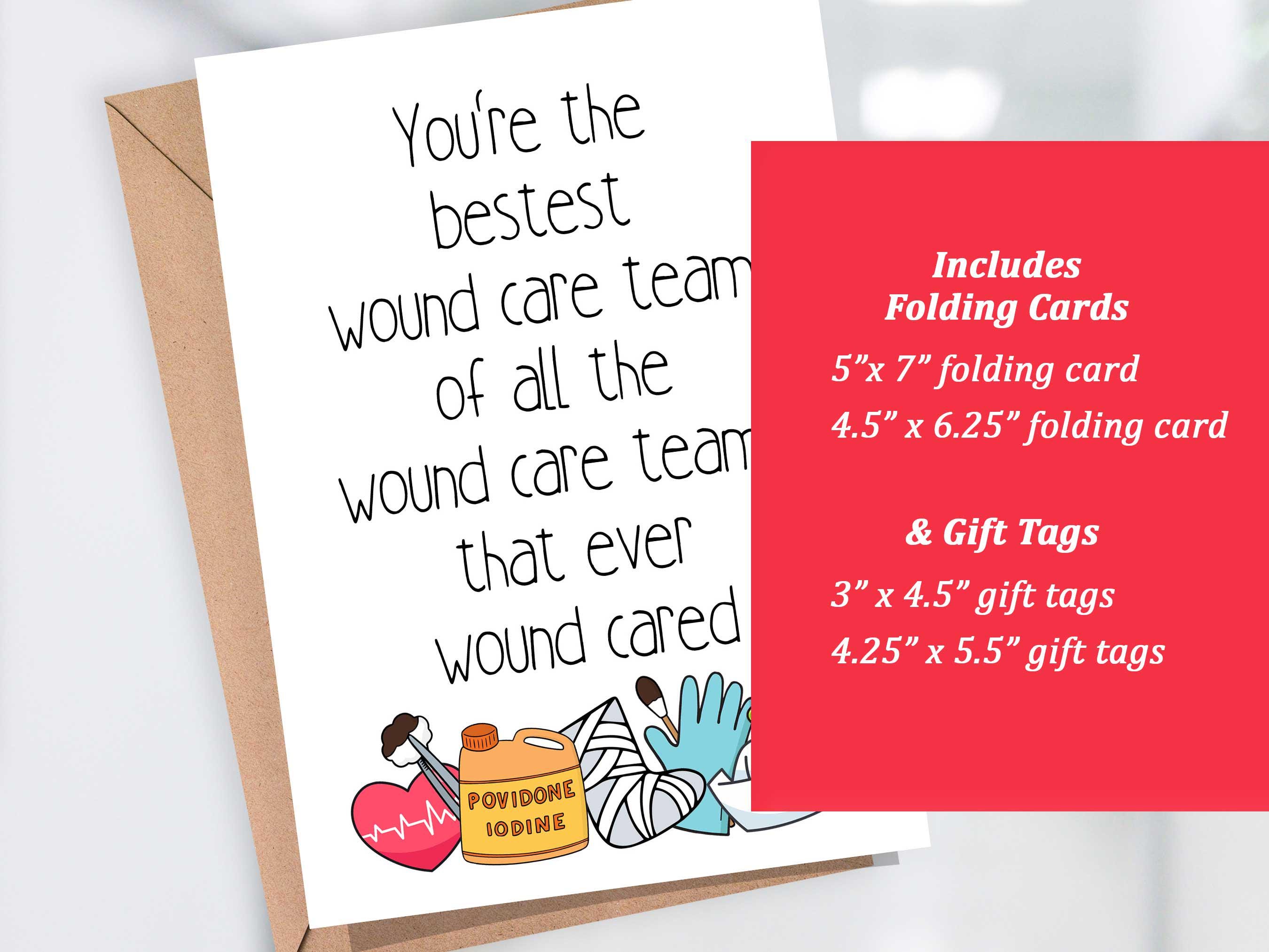 Wound Care Team Card - Wound Care Team Thank You Card - Wound Care ...