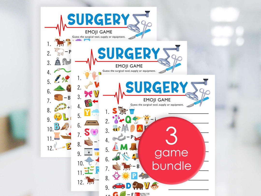 Surgery Emoji Game - Medical Emoji Game - OR Nurse Game - Surgical Tech ...