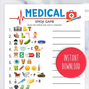 Medical Emoji Game | Disease Emoji Game | Healthcare Emoji Game ...