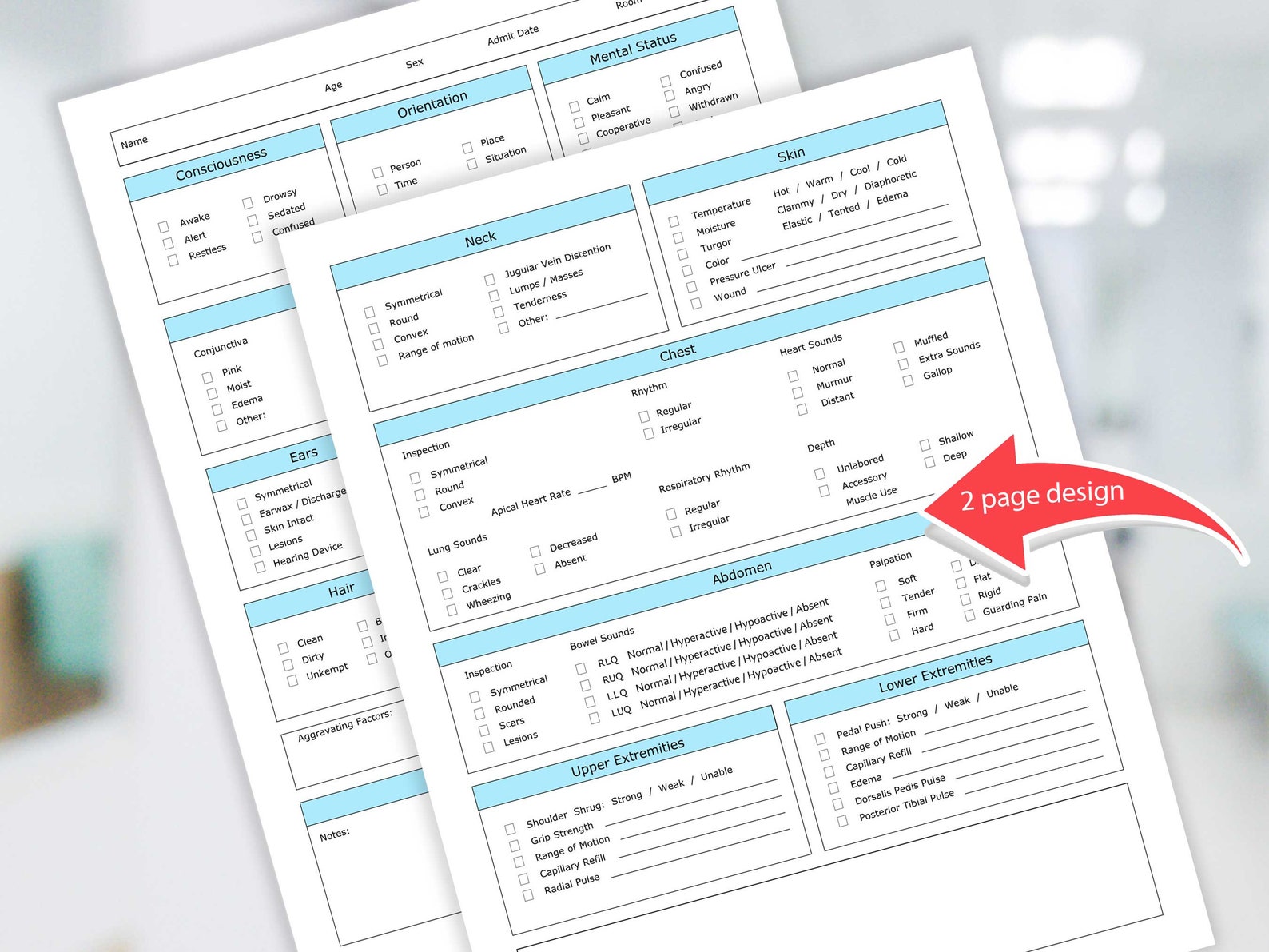 Head to Toe Assessment - Head to Toe Assessment Template - Patient ...