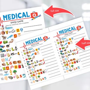Medical Emoji Game | Printable Healthcare Game | Nursing Emoji Quiz ...
