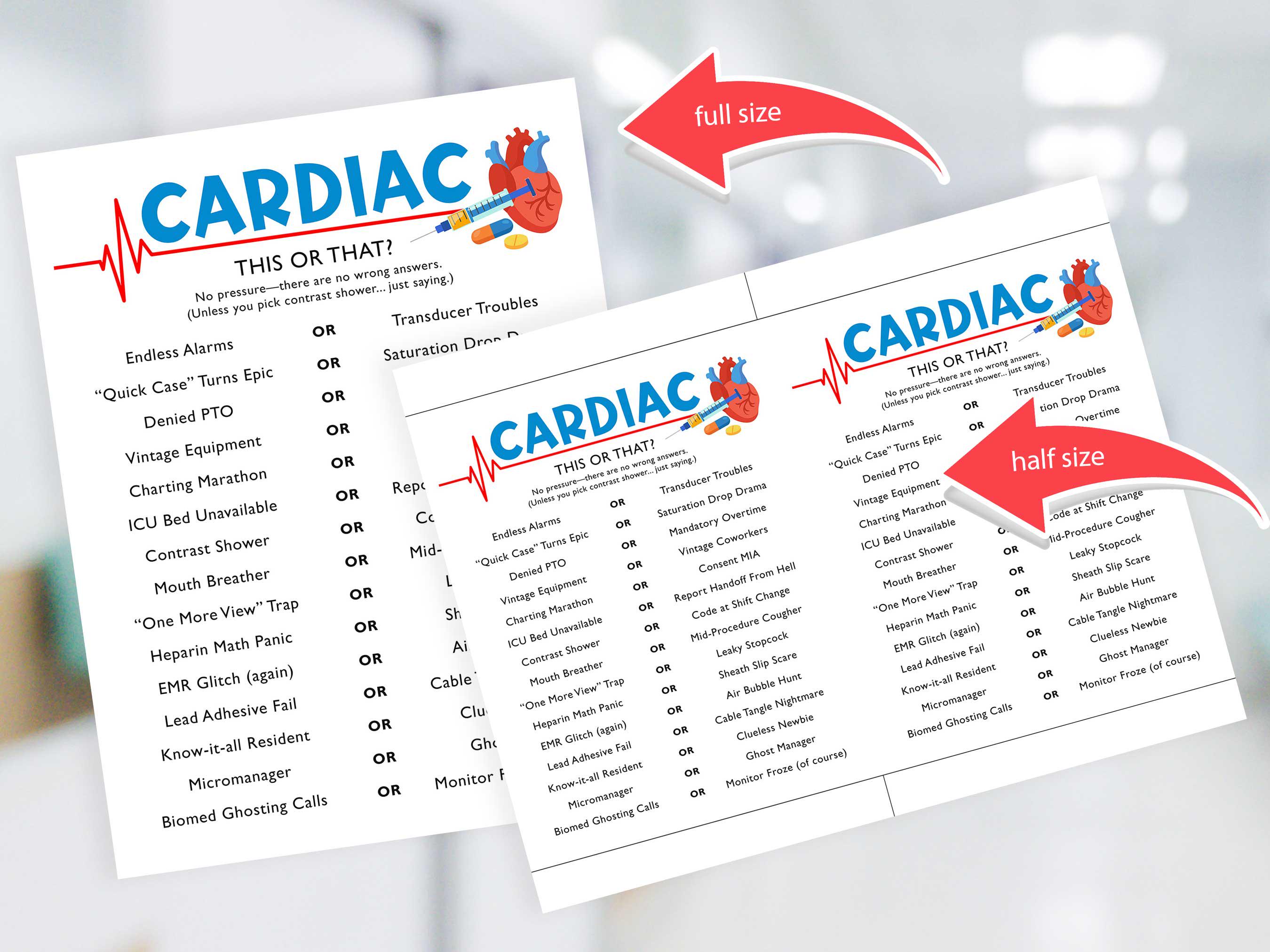 Cardiovascular This or That Game | Cardiology Game | Cardiac Game ...