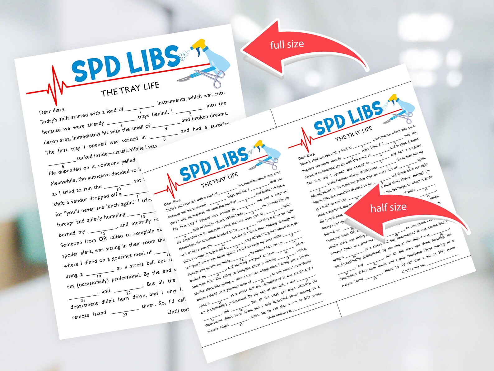 SPD Libs Game | Sterile Processor Game | Sterile Processing Game ...